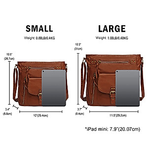 Scarleton Purses for Women, Crossbody Bags for Women, Crossbody Purse, Handbags for Women, Multi Pocket Shoulder Bag Large, H200504A, Brown