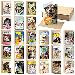 Motiskyy 48 Set Dog Thank You Cards with Envelopes 4 x 6 in Puppy Animal Themed Cards Blank Inside Dog Note Cards Funny Greeting Card for Gratitude, Recognition, Appreciation