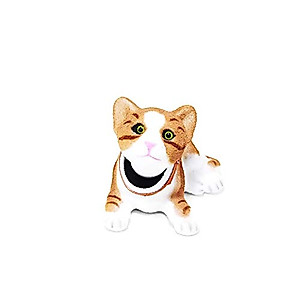 Batty Bargains Giddy Bobblehead Tabby Cat with Auto Dashboard Adhesive (Brown)