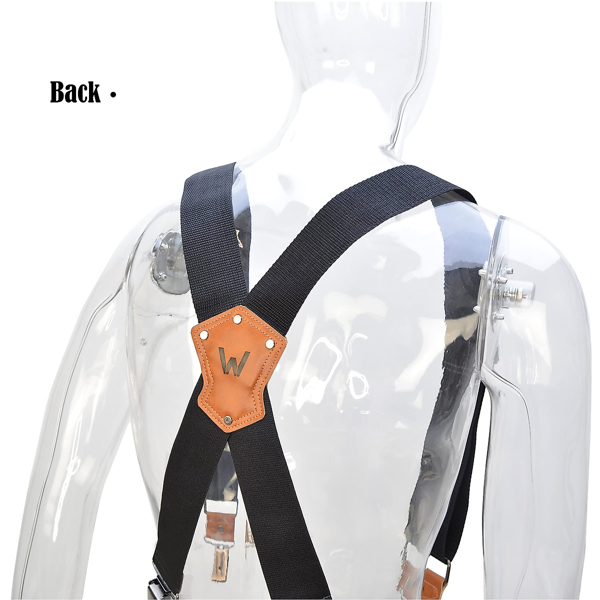 WELKINLAND 2Inch Suspenders for men heavy duty, Men's suspenders, Big Black suspenders, Suspenders for men, Black suspenders men for jeans, Heavy Duty suspenders for men, Work suspenders for men