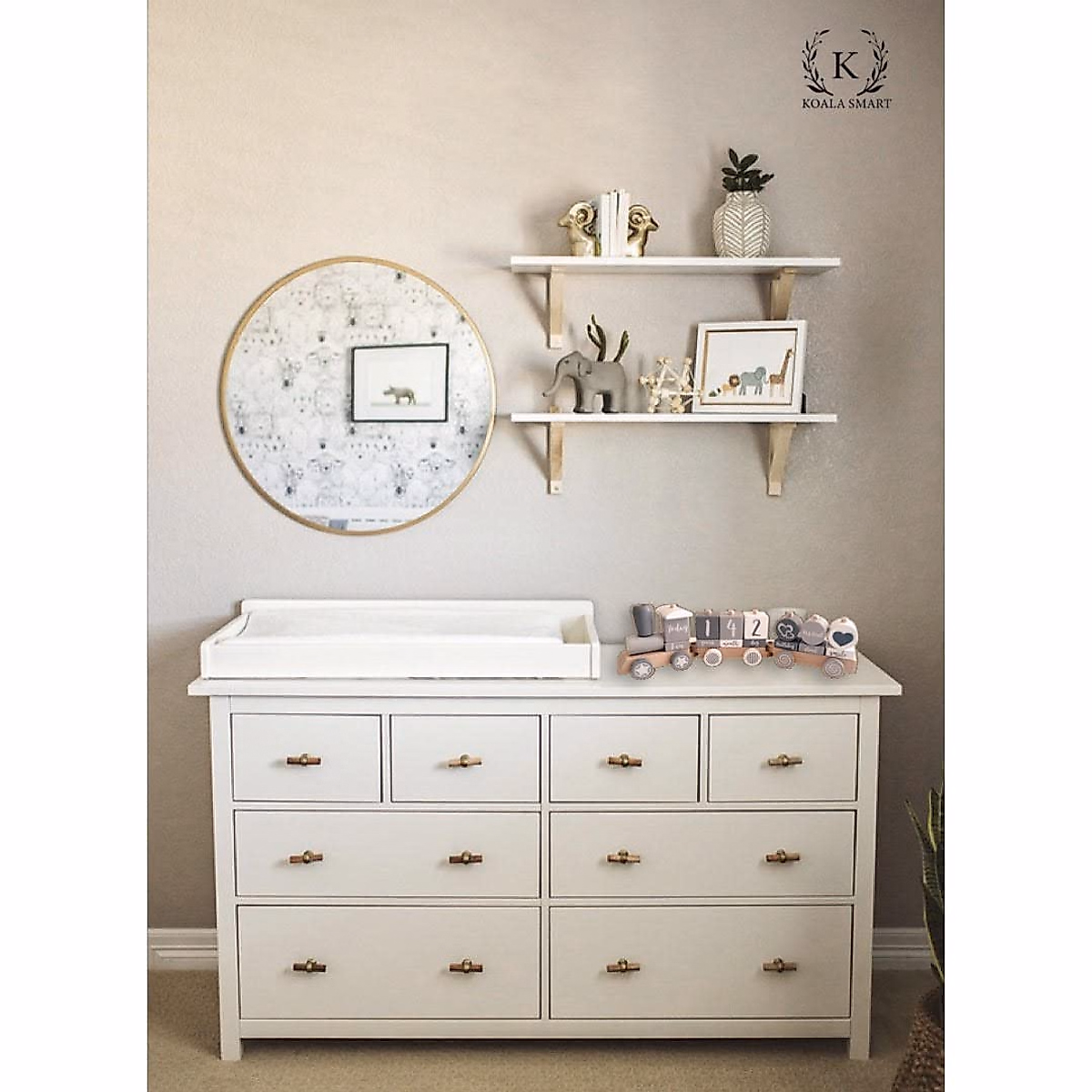 Baby Monthly Milestone Blocks - Wooden Train - 3 Cabins and 17 Removable Blocks - Nursery Decor - Baby Milestone - Milestone Blocks for baby girl and baby boy