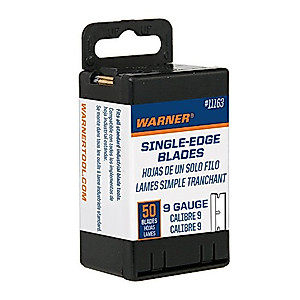 Warner Single Edge Razor Blades in Safety Dispenser, 50-Pack, 11163
