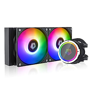 ID-COOLING ZOOMFLOW 240X ARGB CPU Water Cooler 5V ARGB AIO Cooler 240mm CPU Liquid Cooler 2X120mm RGB Fan for Desktop, Intel 115X/1200/2066, AMD AM4/AM5