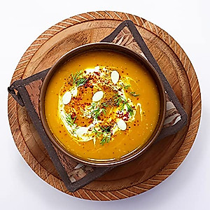 K & R Wood Trivet for hot pots and Pans | Natural Acacia Wood | Trivets for hot Dishes | Reversible Wood Cutting Board | Wooden Trivet and 2 hot Pads for Kitchen | Multiuse Wood Serving Board