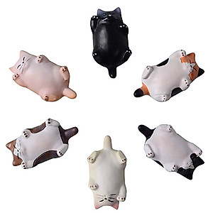 CHICHIC 6 Pack Fun Cat Refrigerator Magnets Office Magnet, Kitchen Decor Fridge Cat Ornament, Perfect for Whiteboard, Refrigerator, Map, Notes, Calendar, Gift for Lady Cats Lovers Novelty Butt