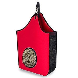 Yuar butee Hay Bag 600 Denier Poly PVC Hay Tote-Red