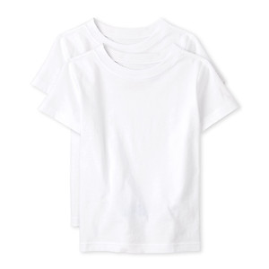 The Children's Place,Boys,Short Sleeve Undershirt,White -2 Pack,Medium