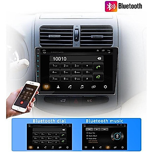 (2G+16G)BAJKQKAI Android 11 Car Stereo Double Din 10.1 Inch Touch Screen Car Radio in Dash GPS Navigation Bluetooth FM Radio with Dual USB WiFi Mirror Link for iOS/Android Phones +12 LED Backup Camera
