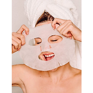 ParadiseGal Moisturizing Face Masks (10-Pack) Korean Skincare Infused with Collagen, Coconut, Acetyl Hexapeptide-8, Niacinamide & Ceramide - Hydrating Solution for Dry Skin