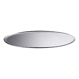 Restaurantware Met Lux 18 Inch Commercial Pizza Pan 1 Coupe Style Pizza Cooking Tray - Heavy-Duty 18-Gauge Aluminum Round Baking Tray Oven-Baking For Pizzas & More