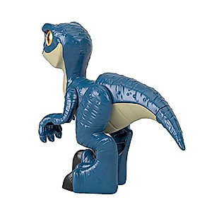 Imaginext Jurassic World Dinosaur Toy Raptor Xl Poseable Figure for Preschool Pretend Play Ages 3+ Years