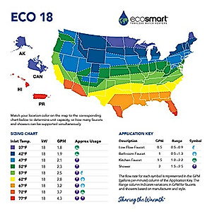 EcoSmart ECO 18 Electric Tankless Water Heater, 18 KW at 240 Volts with Patented Self Modulating Technology