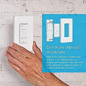 Lutron Caseta Smart Start Kit for Lamps, Plug-In Lamp Dimmer with Smart Bridge and Pico remote, Compatible with Alexa, Apple HomeKit, and the Google Assistant | P-BDG-PKG1P | White