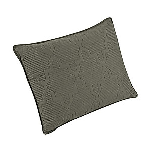 Brielle Home Casablanca, Reversible King Sham Set, Russet Red/Dark Grey