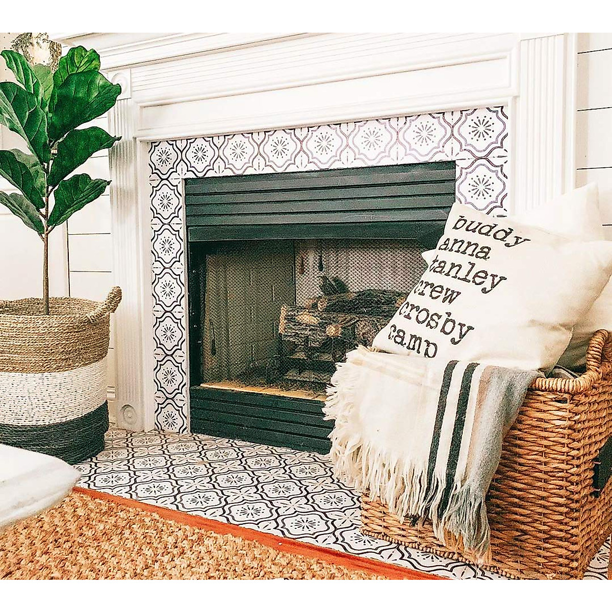 Mi Alma Peel and Stick Tile Backsplash Stair Riser Decals DIY Tile Decals Mexican Talavera Home Decor Staircase Decal Tile Stickers Decals Pack of 24 Tiles 7''W x 7''L Each Tile(My Tile)