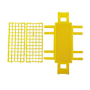Pocomoco 3 Packs Plastic Test Tube Rack, 60 Holes Lab Test Tube Rack Holder for 16mm Test Tubes, Yellow, Detachable (Yellow60)