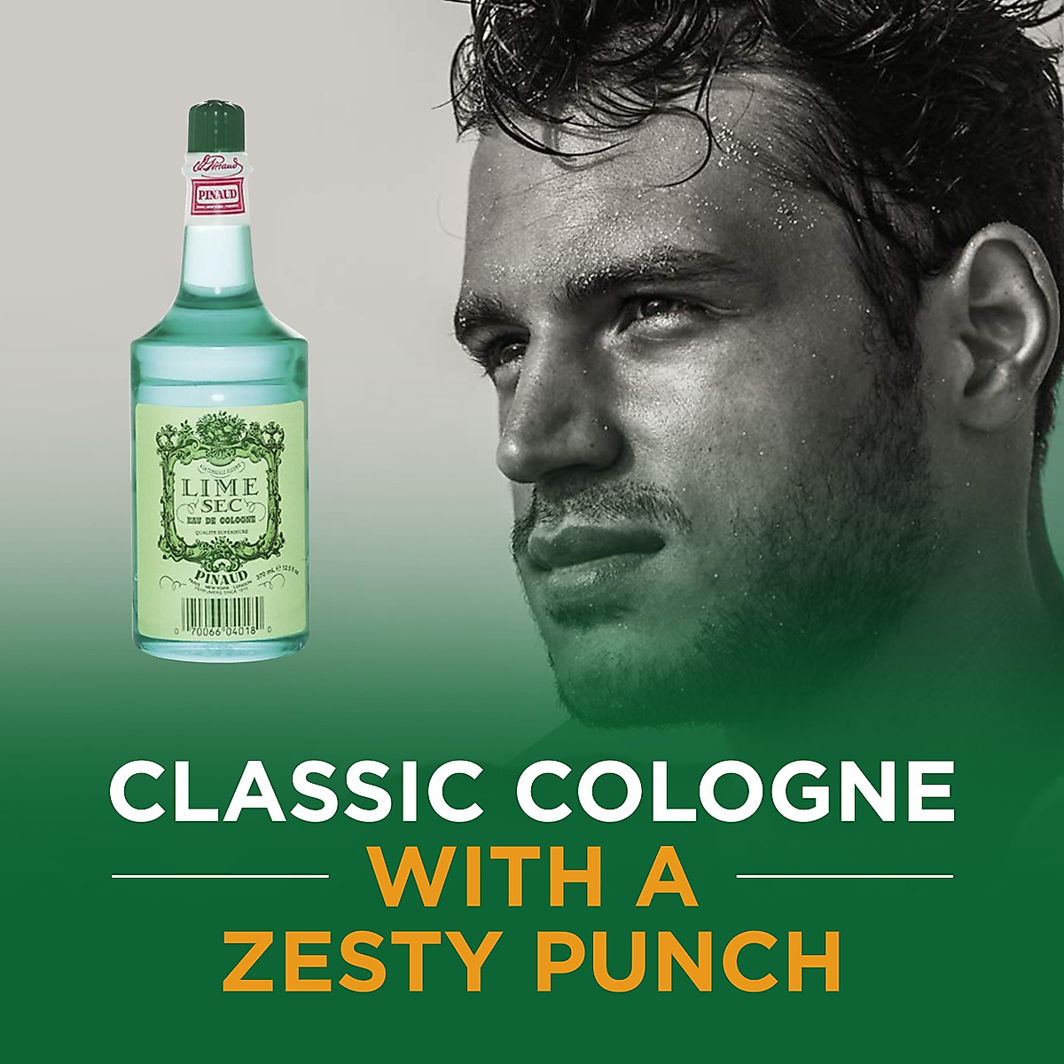 Clubman Pinaud Lime Sec Eau de Cologne, Refreshing Citrus Scent, 12.5 Fl Oz