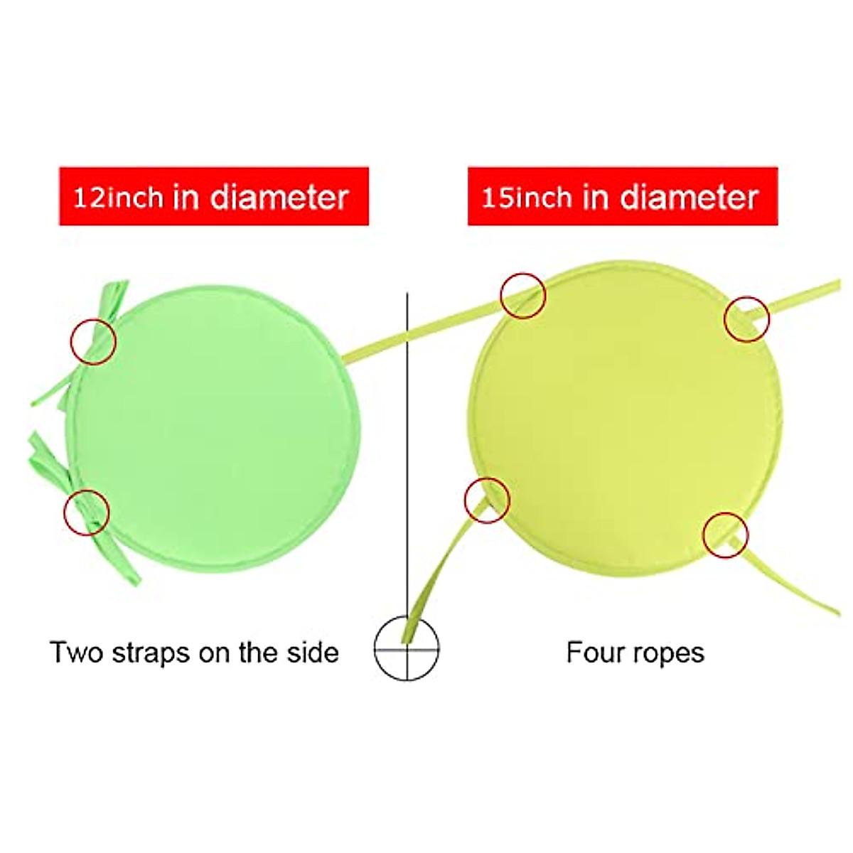 LUYAJYI Round Stool Chair Cushions, Lace Up Bistro Bar Seat Pad Non-Slip Outdoor Bistro Seat Cushions for Home Office Garden Garden Chair Decoration (Purple, 12 inch Diameter)