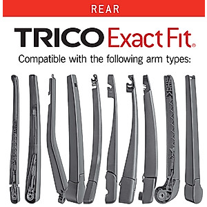 TRICO Exact Fit 14 Inch Rear Wiper Blade Fits Select Acura, Honda, Infiniti, Isuzu, Mazda, Mitsubishi, Nissan, Saab, Scion, Subaru, And Toyota Model Years, Part Number 14-B