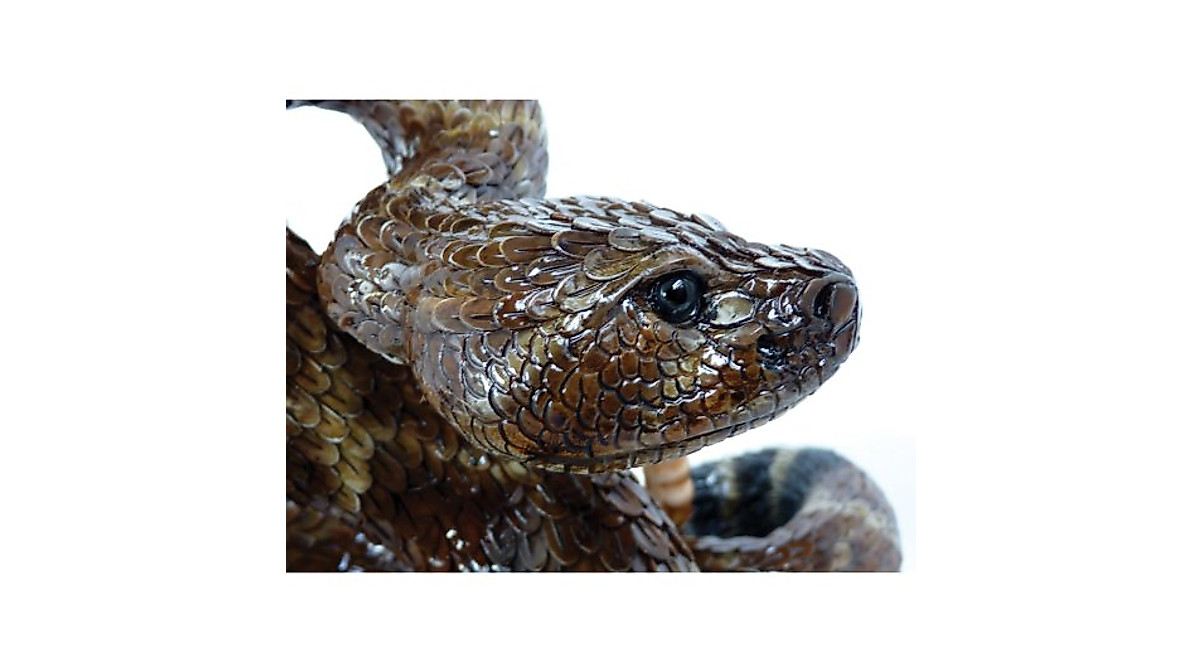 Michael Carr's Lifesize Rattlesnake Figurine for Gardens