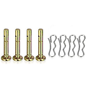 Go-Cheers 4Pack 738-04124A Shear Pins & 714-04040 Bowtie Cotter Pins for MTD Troy-bilt Craftsman 738-04124A 738-04124 938-04124 714-04040 7188389 80-749 780-242 Snow Throwers