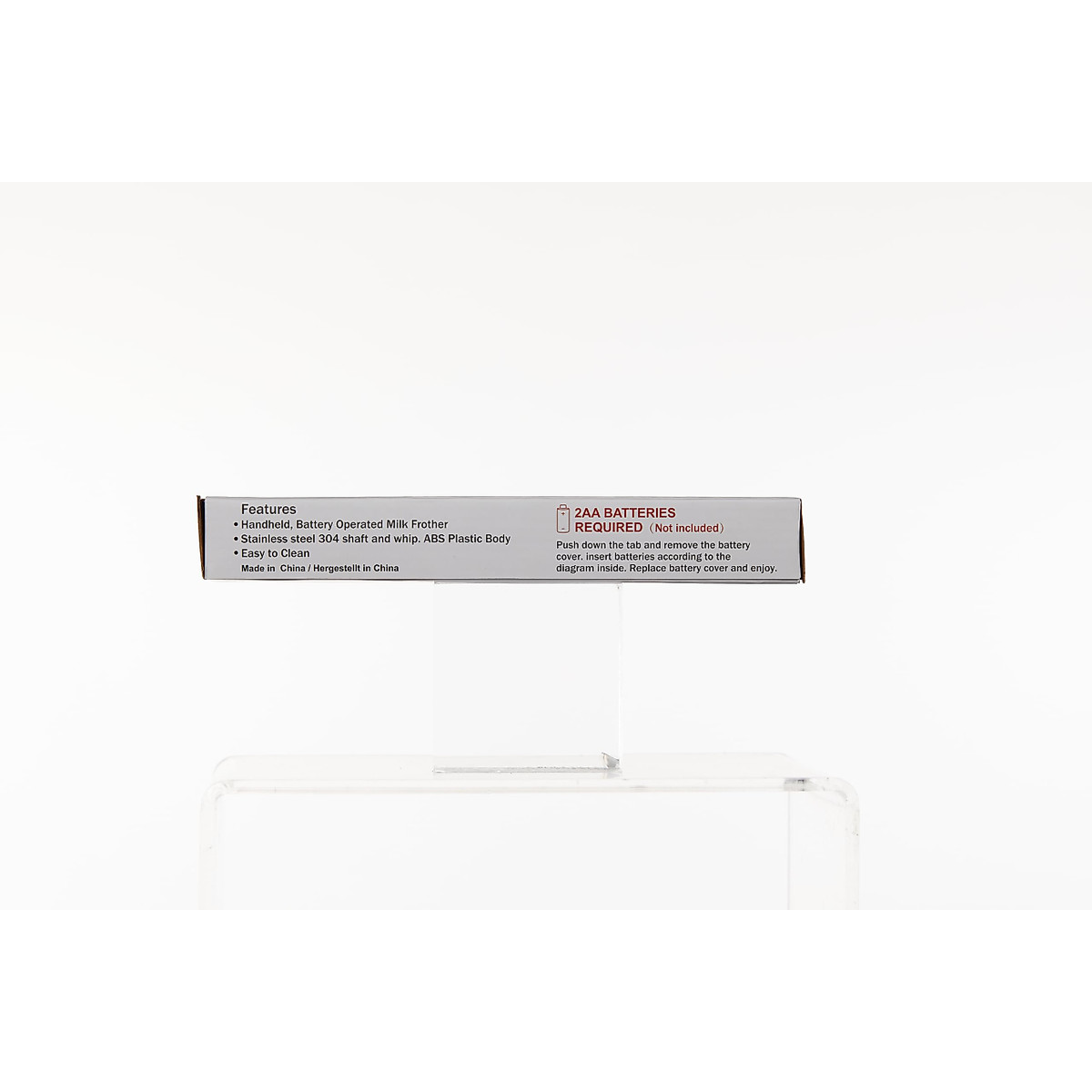 Bonsenkitchen Milk Frother Handheld, Automatic Hand Frother Milk Foam Maker for Bulletproof Coffee, Matcha, Hot Chocolate Stainless Steel Whisk Battery Operated Mini Drink Mixer (Batteries Included)