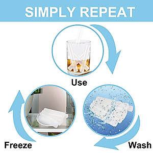 Tngan Reusable Ice Cube, 8 Pcs Clear Ice Sticks Plastic Ice Cube Washable BPA Free, Pernament Non-Melting Water Bottle Ice Stick for Drinks, Water Bottles, Whiskey, Wine (Transparent)