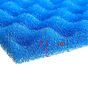 AQUANEAT Aquarium Bio Sponge Foam Filter Media Pad Cut-to-fit for Fish Tank Sump Pond 17" x 11" x 1/2" to 1"