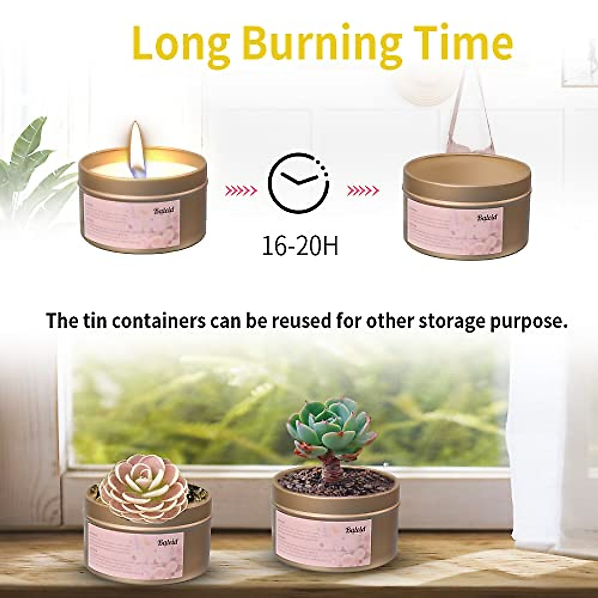 Flower Scented Candles Gift Set of 12 & 7 Pack Bulk