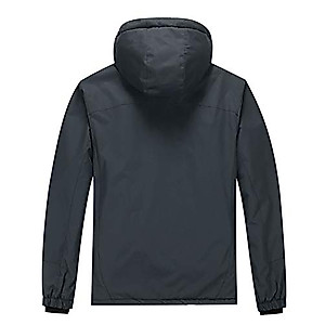 WULFUL Men's Waterproof Ski Jacket Warm Winter Snow Coat Mountain Windbreaker Hooded Raincoat