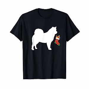 Alaskan Malamute Christmas Stocking Stuffer Dog T-Shirt