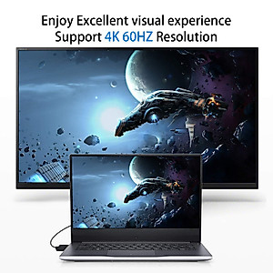 Poyiccot HDMI 2.0 Cable 2 Feet, 4K@60Hz HDMI to HDMI Cable, 90 Degree HDMI Male to Male Cable 18Gbps High Speed HDMI 2.0 Cable Gold-Plated Upward Angle HDMI Connector Cable (M/M Up)