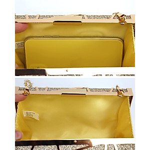 Women Metal Vintage Evening Bag Clutch Purse Hollow Wedding Party Chain Crossbody Bag