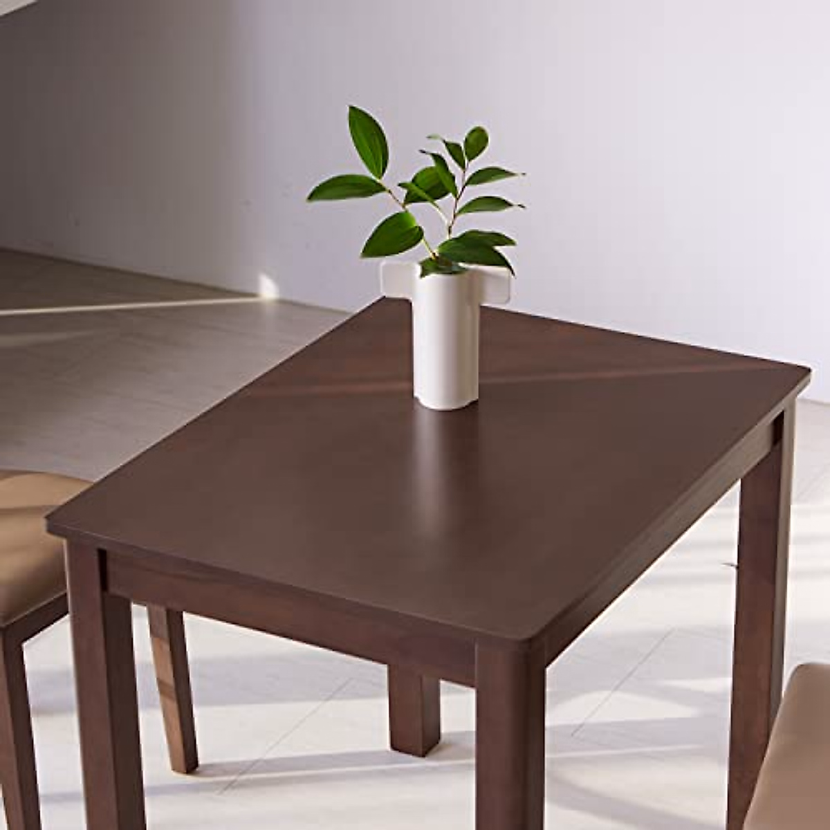 Livinia Cabin 33.5" Wooden Dining Table/Small Rectangular Modern Farmhouse Solid Wood Kitchen Table Desk (Walnut)