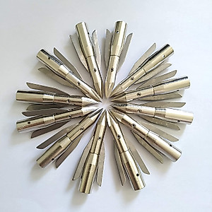 UUPA Archery Hunting Fish Broadheads 12Pcs 288 Grain Bow Fishing Arrowheads Stainless Steel Tip Point 2 Expandable Blade Arrowheads with Plastic Box Arrow Tips