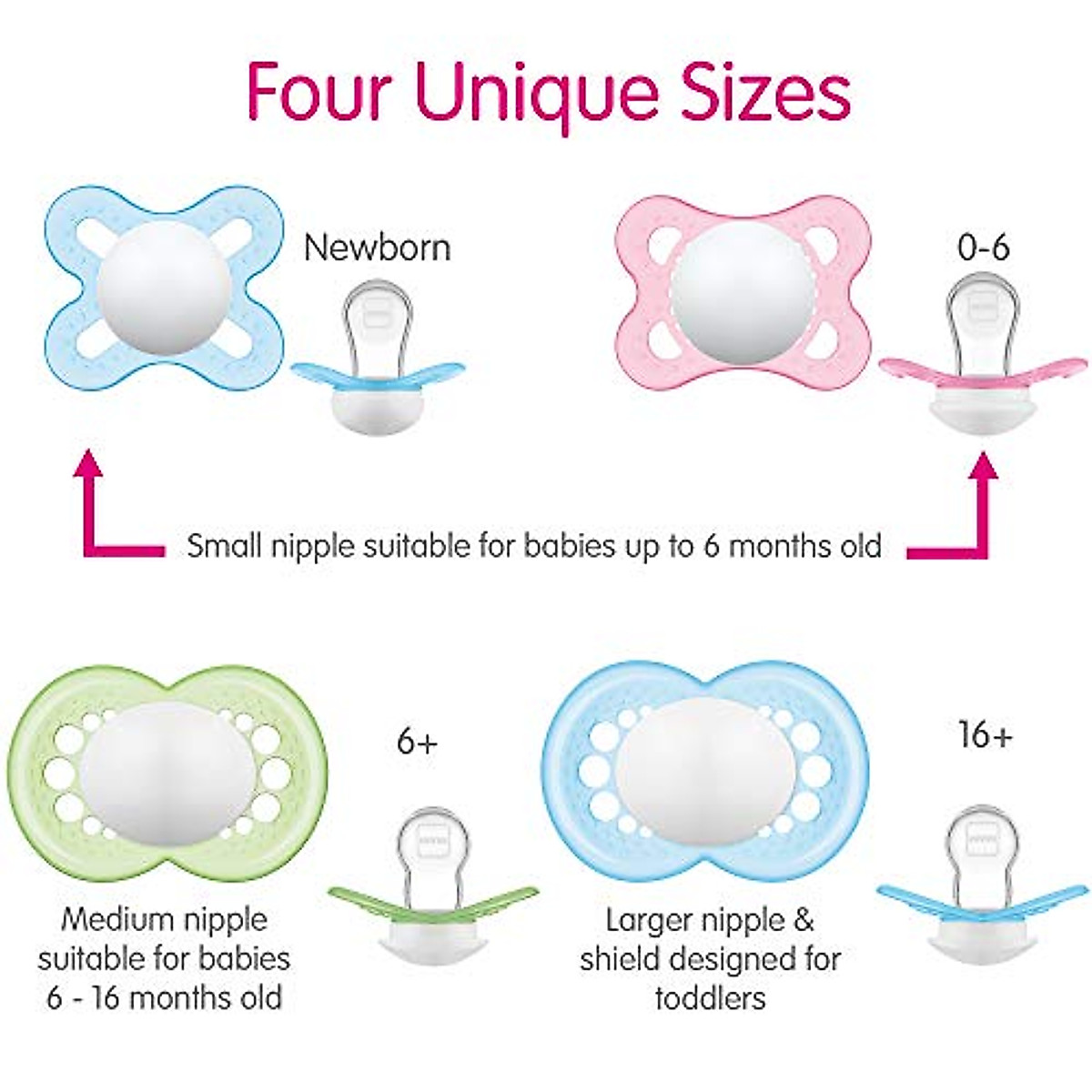 MAM Original Baby Pacifier, Nipple Shape Helps Promote Healthy Oral Development, Sterilizer Case, 16+ Months(Pack of 1)