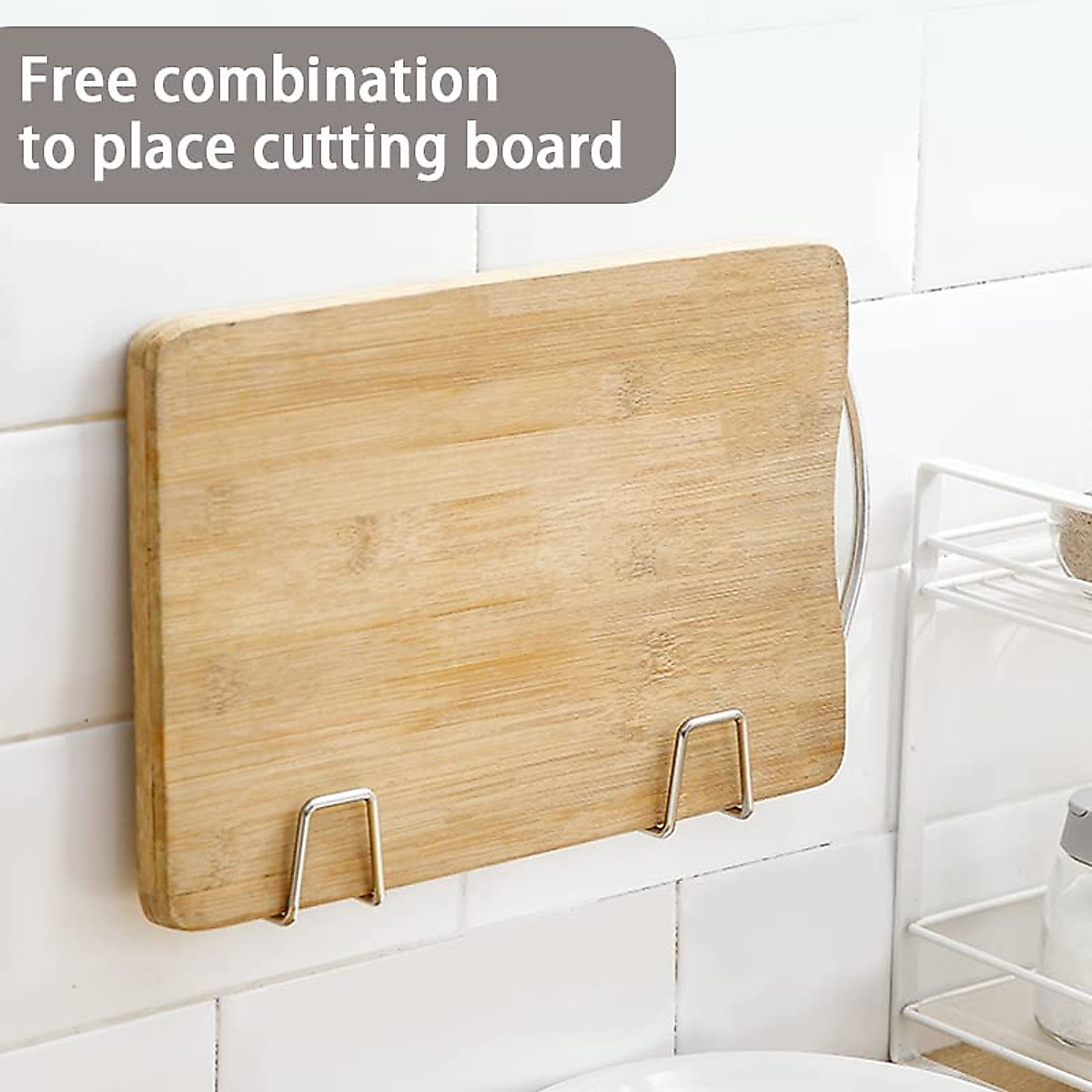 yeulluey 4Pcs Sponge Holder for Kitchen Sink, Strong Adhesive Small Sink Caddy Rustproof Waterproof Quick Drying Dish Holder SUS304 Stainless Steel