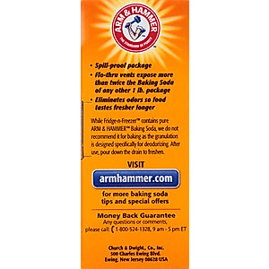 Arm & Hammer Baking Soda Fridge-n-Freezer Odor Absorber, 14 oz. - 12 Pack
