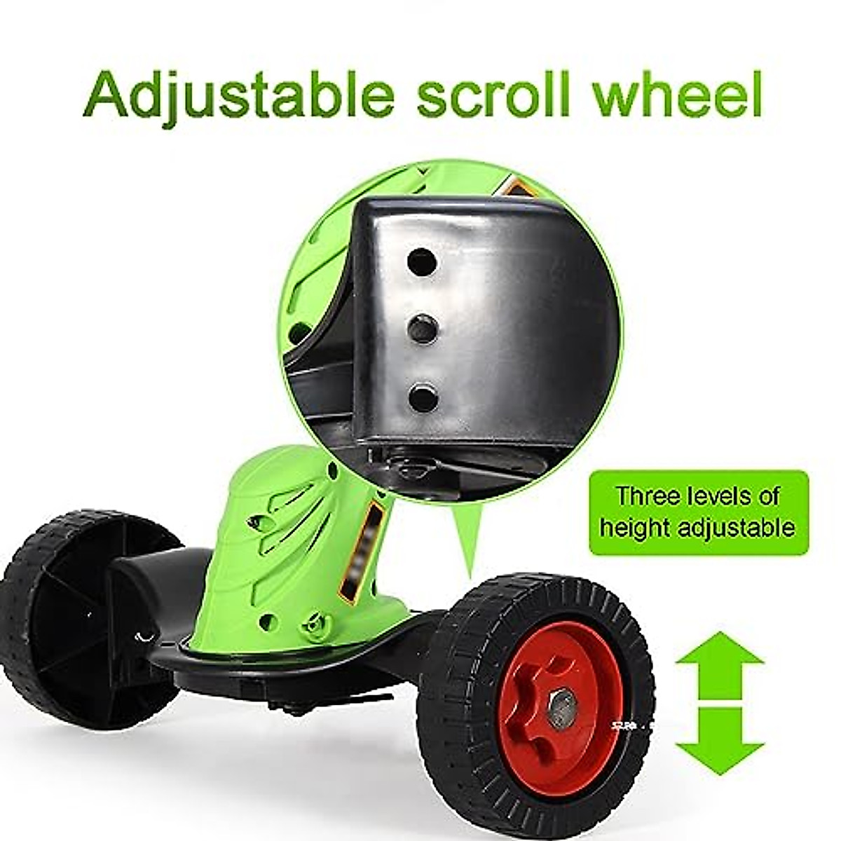 Robotic Lawnmower Electric Lawn Mower, 4000mA Rechargeable Garden Lawn Trimmer 2 in 1 Multifunctional Lawn Mower Removable Battery