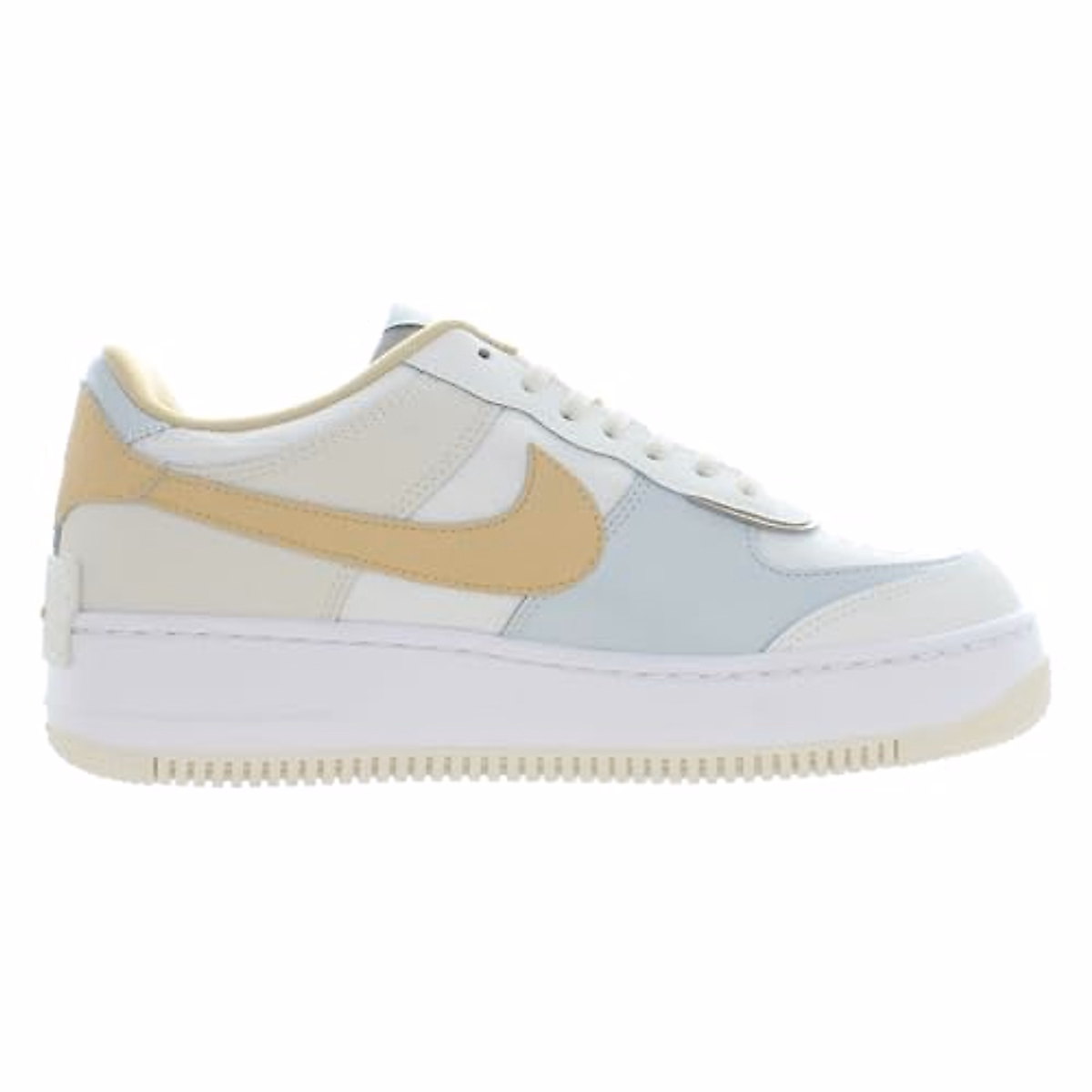 Nike Women's Air Force 1 Shadow White/Black-Team Gold (FJ0735 100) - 5.5