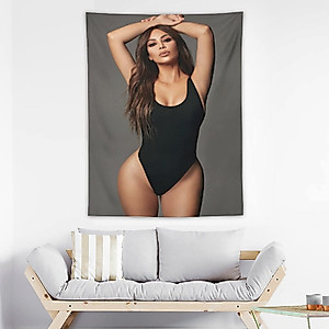 YWVWY Kim Kardashian Poster American Celebrity Poster Tapestry Decorative Painting Polyester Wall Art Living Room Tapestries Bedroom Prints 30"x40"