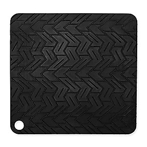 Camco Flexible Grip Pads for RV Leveling Blocks, 10-Inches (L) x 9 ½-Inches (W) | Protects Your Leveling Blocks from Uneven Surfaces | Easy to Carry and Store | 4-Pack (44529), Black
