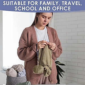 2pcs Wooden Yarn Holder for Crocheting with Crossbody Strap and Yarn Spinner,Leather Wristband Design Portable Wrist Yarn Holder,Portable Yarn Holder for Craft Lovers