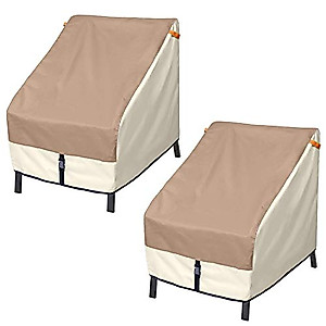 Porch Shield Patio Furniture Cover - Square Table Cover 84 x 84 inch Bundles with Outdoor Chair Cover 34W x 37D x 36H inch - 2 Pack