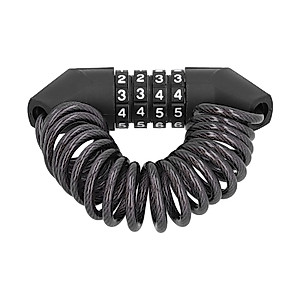 Rankomu Helmet Bike Lock Cable, Mini Cable Locks with Combination, 4 Digit Password Resettable Portable Anti‑Theft Replacement for Bike Motorcycle