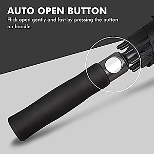 NINEMAX Large Golf Umbrella Windproof 54/62/68 Inch Extra Large, Automatic Open Double Canopy Vented Oversized Adult Umbrella for Rain and Wind