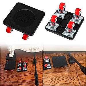 Timstono 4 Wheel Moving Dolly with Casters, Furniture Dolly Set with Furniture Lifter, Furniture Mover for Heavy Loads in Home, Office or Warehouse, 880 Lbs Capacity, 4 Pack