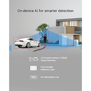 EZVIZ Outdoor Auto-Tracking Camera, 2K, 12 Pre-Set dots Tracking,360° Visual Coverage, Waterproof, Color Night Vision, AI-Powered Person and Vehicle Detection,Two-Way Talk| C8W Pro 2K (6mm)