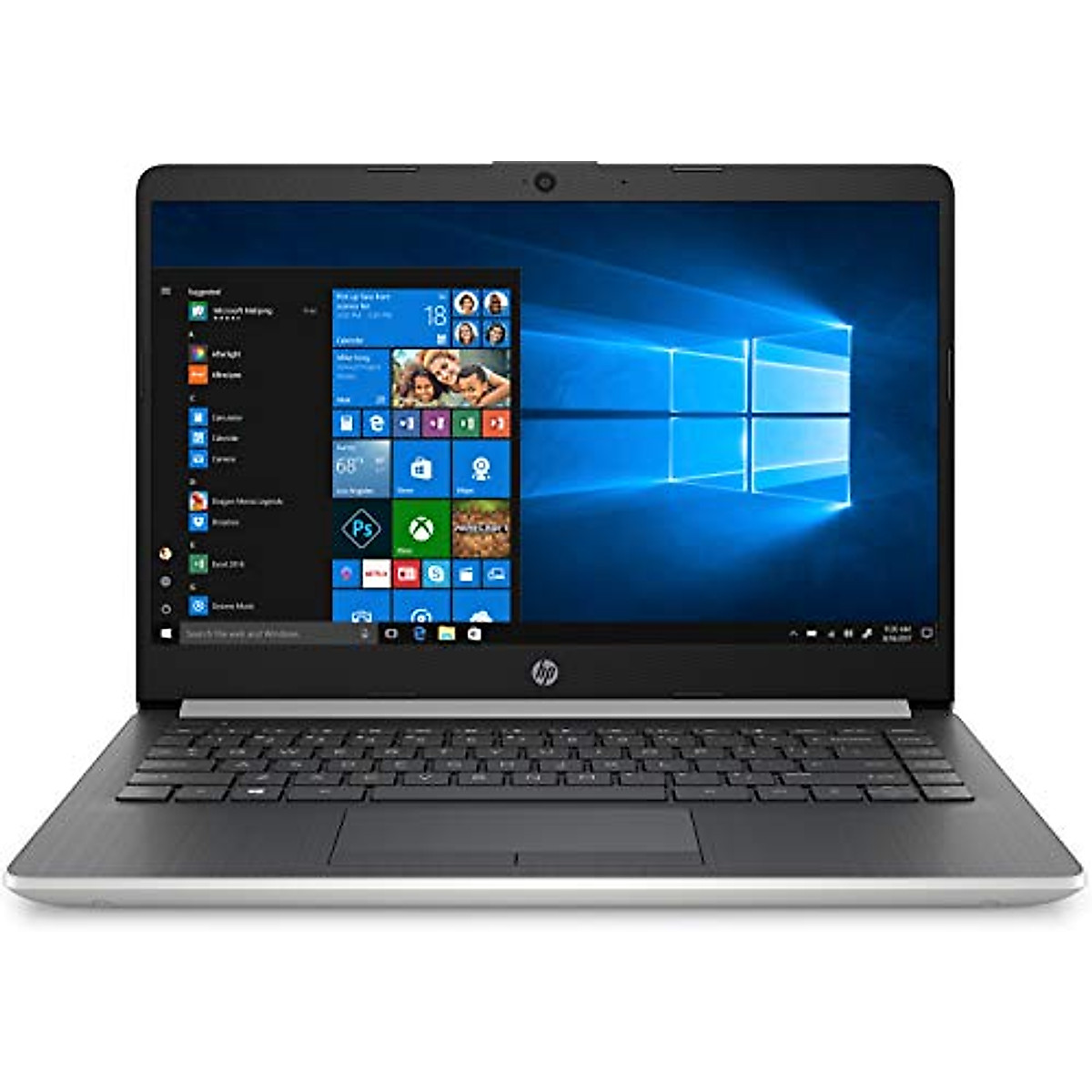 HP 14 Slim Ryzen 3 3200U, AMD Radeon Vega 3 Graphics, 4GB SDRAM,128GB SSD, Whisper Silver 14-dk0022wm