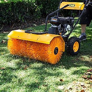 Stark USA Dirt/Debris Power Sweeper 31" Brush Broom in Clearing Path 7HP Engine Gas Walk-Behind for Leaves, Dirt, and Gravel